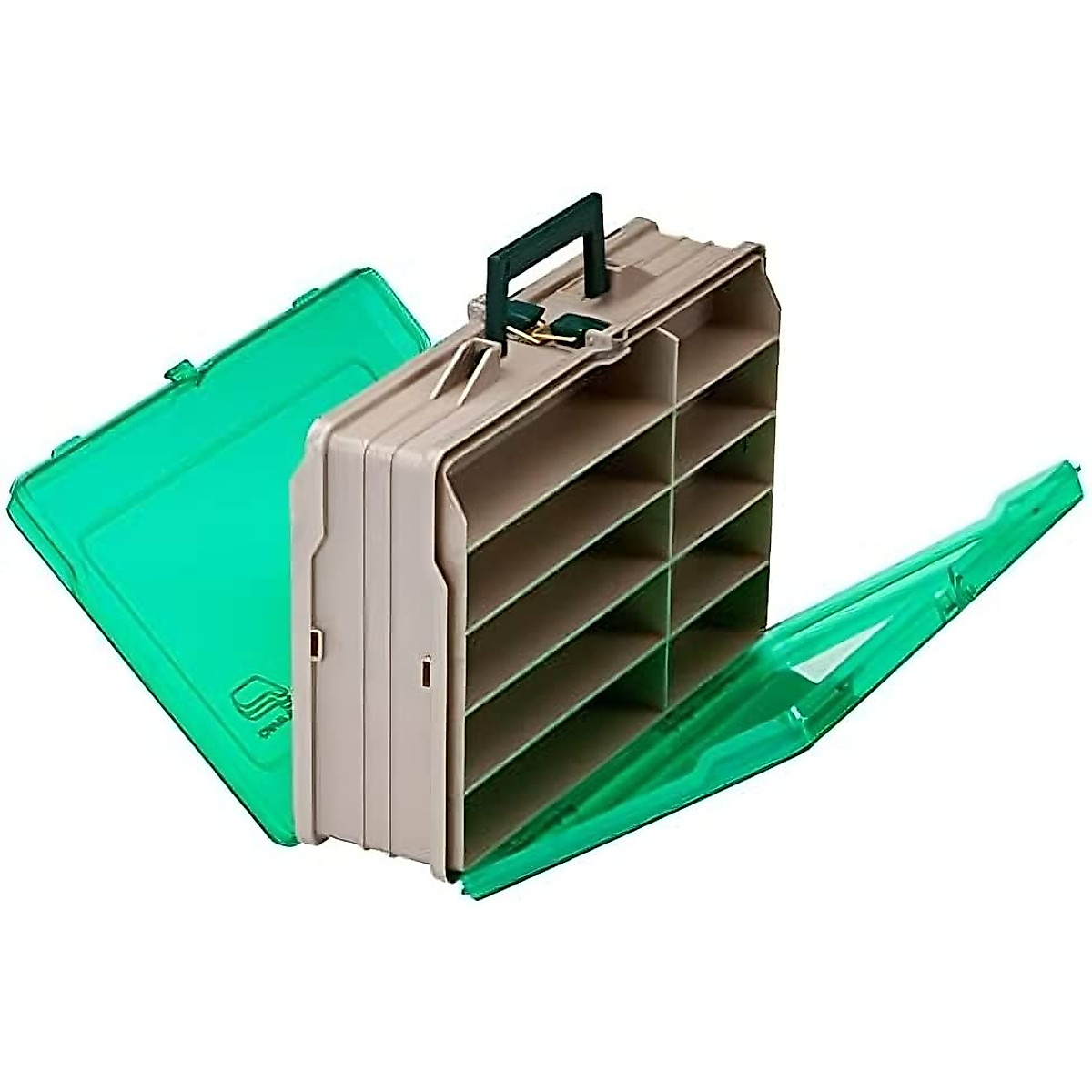 Plano Magnum Tackle Box Double Side Sandstone/Green 1119, Premium Tackle Storage,Multi
