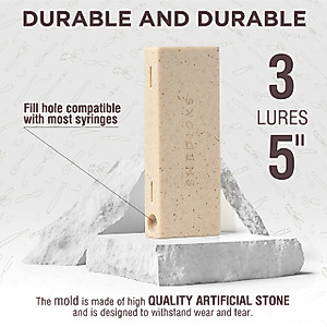 Smedioks Premium Soft Plastiс Mold Lure Making Injection Molds Fishing Lures 3 Cavity Yama Senko 5''