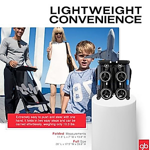 gb Pockit Air All Terrain Ultra Compact Lightweight Travel Stroller with Breathable Fabric in Night Blue , 28x17.5x39.8 Inch (Pack of 1)