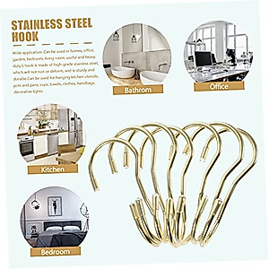 NOLITOY 8 Pcs s Hook Over Door Hanger Belt Hooks for Closet Hooks for Bags Wardrobe Bag Hanger Purse Hook Door Purse Hanger Closet Purse Hanger Bag Type Stainless Steel Pole Hook