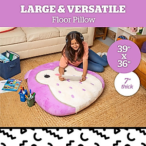 BigMouth x Squishmallows Original Inflat-A-Pal, Inflatable Floor Pillow, Jumbo Animal Cushion Lounger for Kids - Holly The Owl Squishmallow