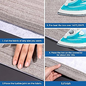 YASUOA Fusible Interfacing DIY Craft Supplies, Medium Weight Interfacing, 11.6” x 30 yards, White Non-Woven Adhesive Interface, Polyester Single-Sided Interface Perfect for DIY Interfacing Material
