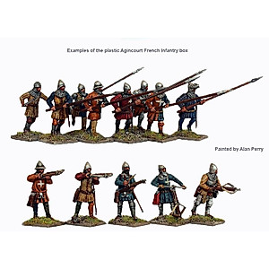 Perry Miniatures - Set AO 50 Agincourt French Infantry 1415-29 Plastic 28mm Toy Soldiers Set