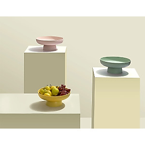 onefitow Fruit bowl Fruit Basket for Kitchen Countertop Kitchen Storage Baskets Stand Organization, Decor Centerpiece for Kitchen Counter or Dining Room Tables (Pink)