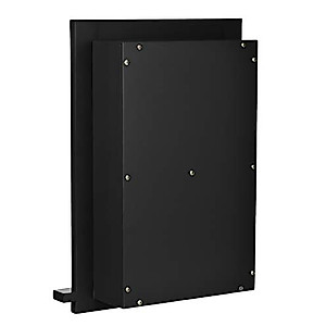 AdirHome Recessed Wall Mount Storage Cabinet – Sturdy Fully Assembled Wooden Utility Storage Shelf – Ideal for Home Kitchen, Bathroom, Laundry, Medicine Cabinet (Black)