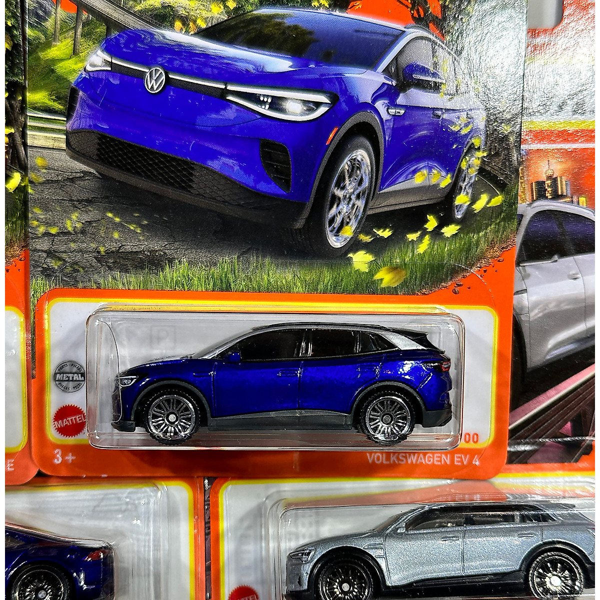Matchbox - 5 Pack - Electric Cars - Audi E-Tron - Tesla Y - V W EV 4 - Mustang Mach-E - Karma GS-6 - Mint/NrMint Ships Bubble Wrapped in a Sized Box