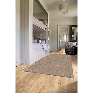 KOECKRITZ 9’x12’ Beige Area Rug. Frieze Plush Textured Carpet for Residential or Commercial use. Approximately 1/2" Thick with Binding.