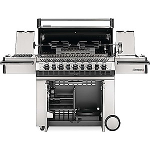 Napoleon PRO665RSIBNSS-3 Prestige PRO RSIB Natural Gas Grill, 665 sq.in. + Infrared Side and Rear Burners, Stainless Steel