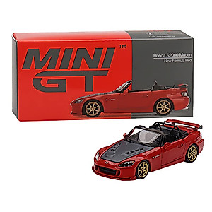 Truescale Miniatures S2000 (AP2) Mugen Convertible New Formula Red w/Carbon Hood Ltd Ed to 3600 Pieces Worldwide 1/64 Diecast Model Car by True Scale Miniatures MGT00367