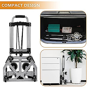 TOLEAD Foldable Stair Climbing Cart 180lb Capacity Convertible Hand Trucks and Dolly,Adjustable Height 3 in 1 Heavy Duty Stair Climber Cart with 10 Wheels