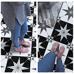 6Pieces Floor Stencil Reusable, 12 x 12 inch for Tile Floor Slabs Wall Stencil Wood Painting Template Paint Stencils for Walls Furniture Garden Patio Bathroom Decor DIY