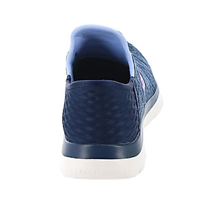 Skechers Women's Hands Free Slip Ins Summits Dazzling Haze Sneaker, Navy Purple, 8