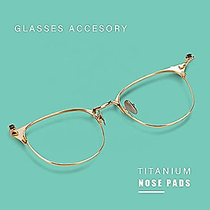 BEHLINE Glasses Nose Pads Screw-in Eyeglasses Nose Pads Glasses Nose Piece Repair Kits (14mm)