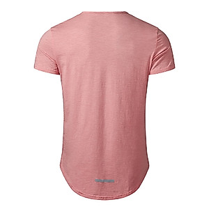 LETAOTAO Mens Tall Shirts Hipster Fashion Gym Muscle Tshirts Scallop Longline Extra Long Tee for Men