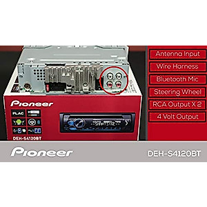 Pioneer DEH-S4120BT in Dash CD AM/FM Receiver with MIXTRAX, Bluetooth Dual Phone Connection, USB, Spotify, Pandora Control, iPhone and Android Music Support, Smart Sync App