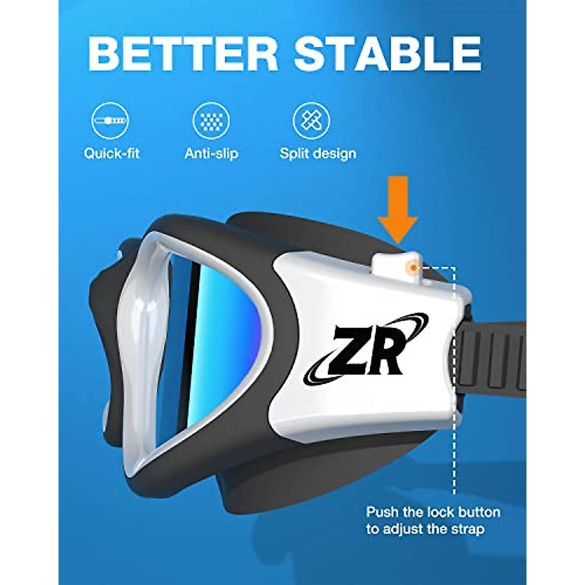 ZIONOR Swim Goggles, Upgraded G1 Polarized Swimming Goggles UV Protection Anti-fog Adjustable Strap for Men Women Adult Indoor or Outdoor (Polarized Mirror Gold Lens)