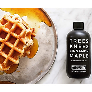 Trees Knees Cinnamon Maple, Organic Maple Syrup Infused with Cassia Cinnamon ,11.5 Ounce Bottle Vegan, Gluten Free, Paleo-friendly, Grade-A, Pure Maple Syrup, Foodie Gifts, Coffee Gifts, Cocktail Gifts