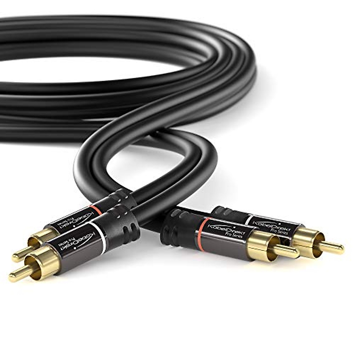 CableDirect – 3ft RCA/Phono Cable, 2 × 2 Plugs, Stereo Audio Cable, Practically Break-Proof & Flawless Sound Quality (coaxial Cable, subwoofer/amp/HiFi & Home Cinema/Blu-ray, Analog & Digital)