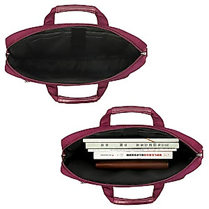 DOMISO 10.1 Inch Multi-Functional Laptop Bag Business Briefcase Waterproof Messenger Shoulder Bag for 10.1"-10.5" Laptops/Tablets/iPad Pro/iPad Air/Lenovo Yoga Book/Asus/Acer, Purple