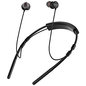 Meidong Bluetooth Headphones 10H Playtime V5.0 Wireless Neckband Earbuds with Magnetic Earbuds CVC6.0 Noise Cancelling Micphones (Gray)