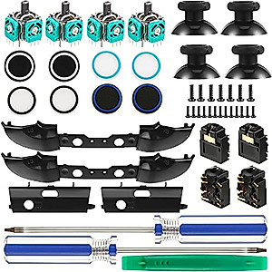 31 Pieces Replacement Game Controller Kit, Thumbsticks Grips Cover, Joystick, Bumpers Triggers, ABXY Buttons, Headphone Jack Plug Port, Screwdriver Compatible with Xbox ONE S Controller Model 1708