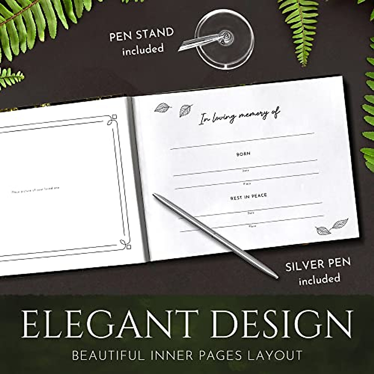 Celebration of Life Funeral Guest Book, Tree Design Funeral Guestbook with Pen, Memorial Service Guest Book, Memorial Guest Book, Memorial Book, Funeral Book, Signature Book, Funeral Book Guest