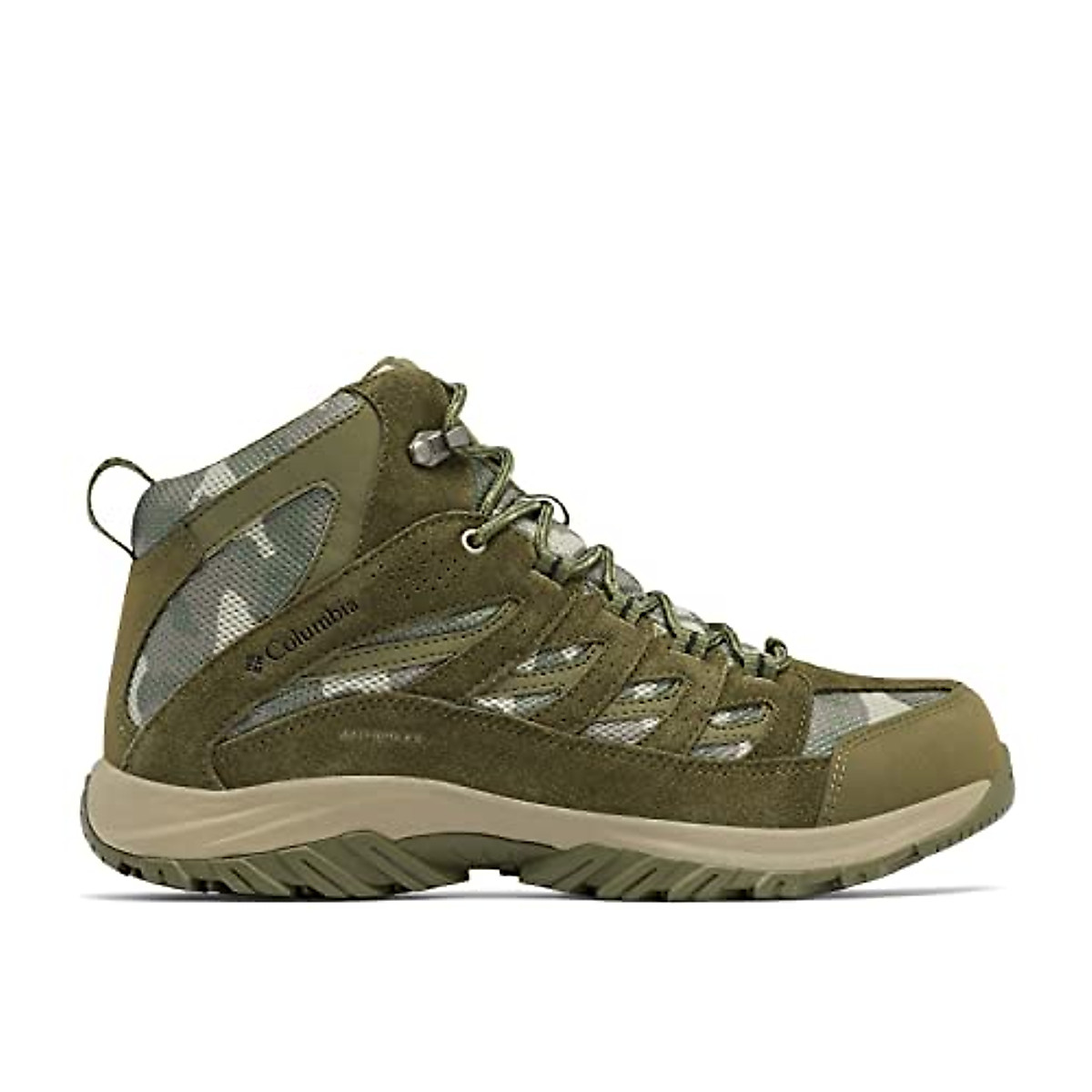 Columbia Men's Crestwood Mid Waterproof Hiking Boot Shoe, Nori/Black, 7 Wide