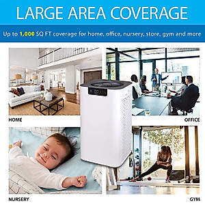 Soleus Air Multi-Room Hospital Quality PLASMA, UV, True HEPA Air Purifier with Laser Air Quality PM 2.5 indicator. For a total of 8 filters, LED Display, Extremely Efficient, up to 1,000 Sq. Ft with WiFi