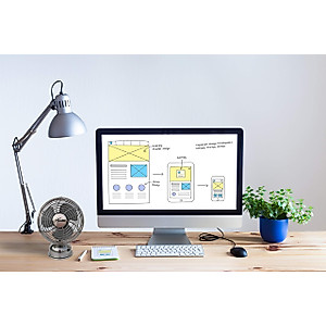 HUNTER Personal Retro USB Fan, 5" inch, Brushed Nickel