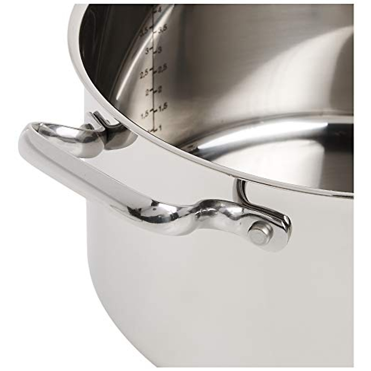 T-fal E75846 Performa Stainless Steel Dishwasher Safe Induction Compatible Dutch Oven Cookware, 5.5-Quart, Silver