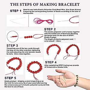 GangGangHao 750pcs 6mm Real Natural Round Stone Beads Smooth Crystals Loose Gemstone Multi Color Mixed DIY for Jewelry Making(6mm,15 Color Mix-S1)