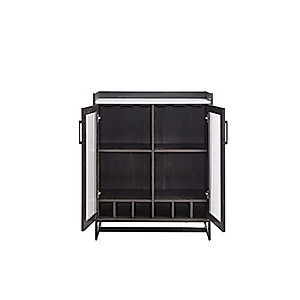 Home Source Accent Server Glass Black