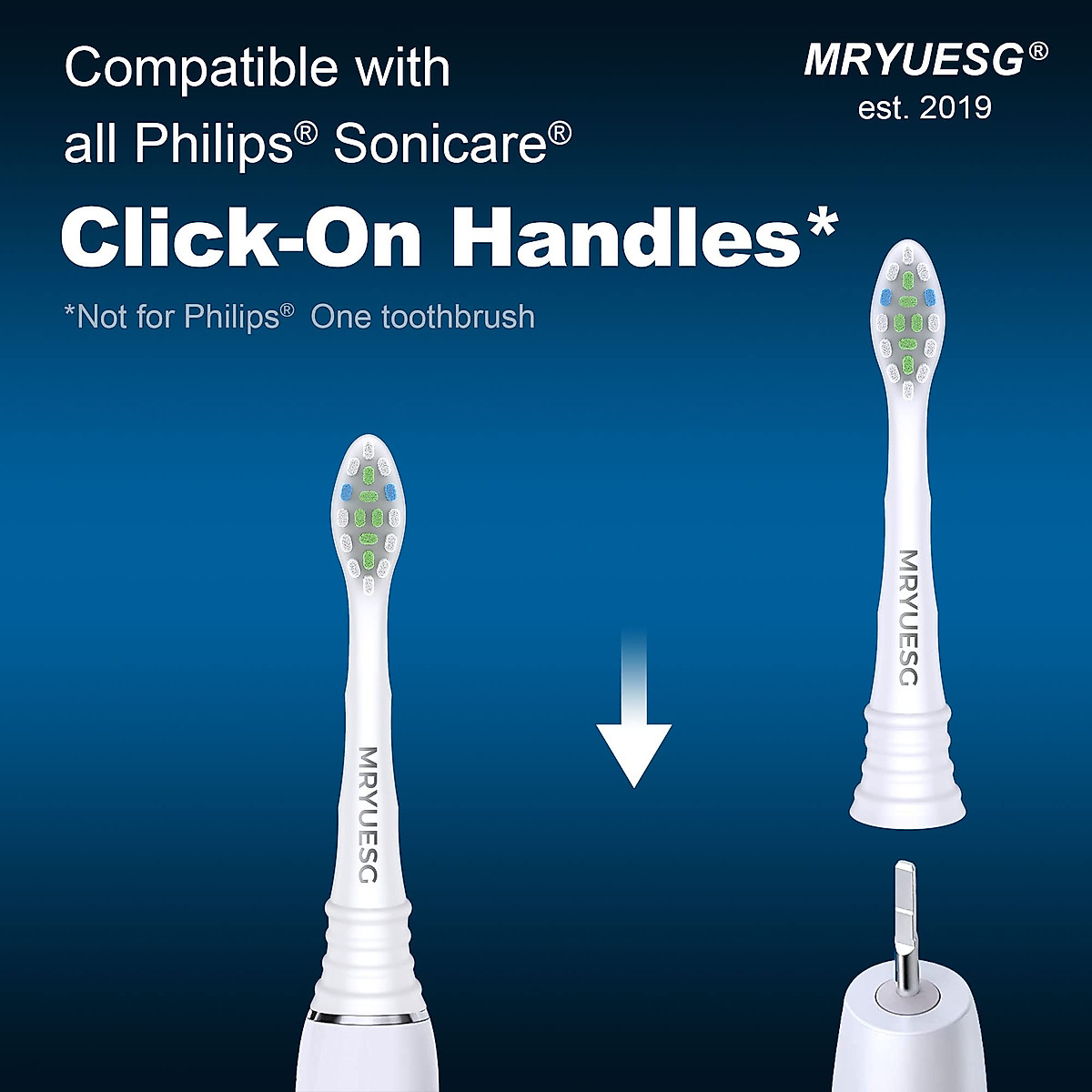 MRYUESG Replacement Heads Compatible with Philips Sonicare 10 Pack, MRYUESG Electric Tooth-Brush Head Designed for Phillips Diamond-Clean, Plaque Control Brush Heads for C2 4100 5100 1100