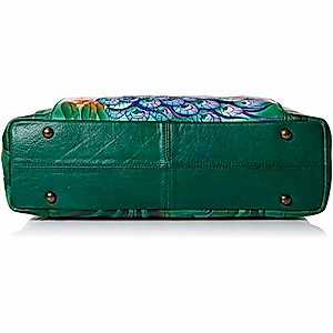 Anna by Anuschka Women’s Leather-Large Shoulder Hobo, Midnight Peacock