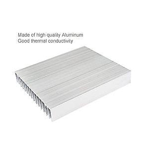 Aluminum Heat Sink Heatsink Module Cooler Fin for High Power Transistor Semiconductor Devices with 16 Pieces fins 120mmx 100mm x 18mm (2 Pieces)