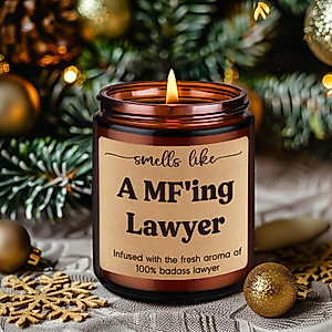 Miracu Badass Lawyer Candle, Lawyer Gifts for Women, Men - Funny Gifts for Law Students, Cool Gifts for Lawyers - Christmas, Law School Graduation Gifts, Future Lawyer Gifts, Law School Essentials