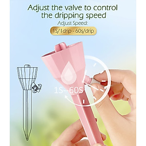 Aroma Season Self Watering Spikes - 8 Pcs Plant Waterer with Slow Release Control Valve - Automatic Watering Drip System Plant Watering Devices for Vacation and Indoor Outdoor Potted Plants