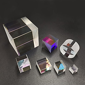 Beam Splitter Prism（BS）Optical Glass NBK7 Dichroic Prism Ratio 50:50,Precision Optical Instrument, Cube 25.4x25.4 x25.4mm Accept Customization