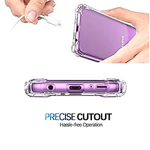 KIOMY Galaxy S9 Plus Case Crystal Clear Shockproof Bumper Protective Phone Cover for Samsung Galaxy S9+ Transparent Pure TPU Skin for Men Women Girls Flexible Rubber Silicone