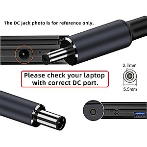 Cablecc USB-C Type C Input to DC 20V 5.5 * 2.1mm Output Power 100W 135W 140W 65W PD Charge Cable for Laptop
