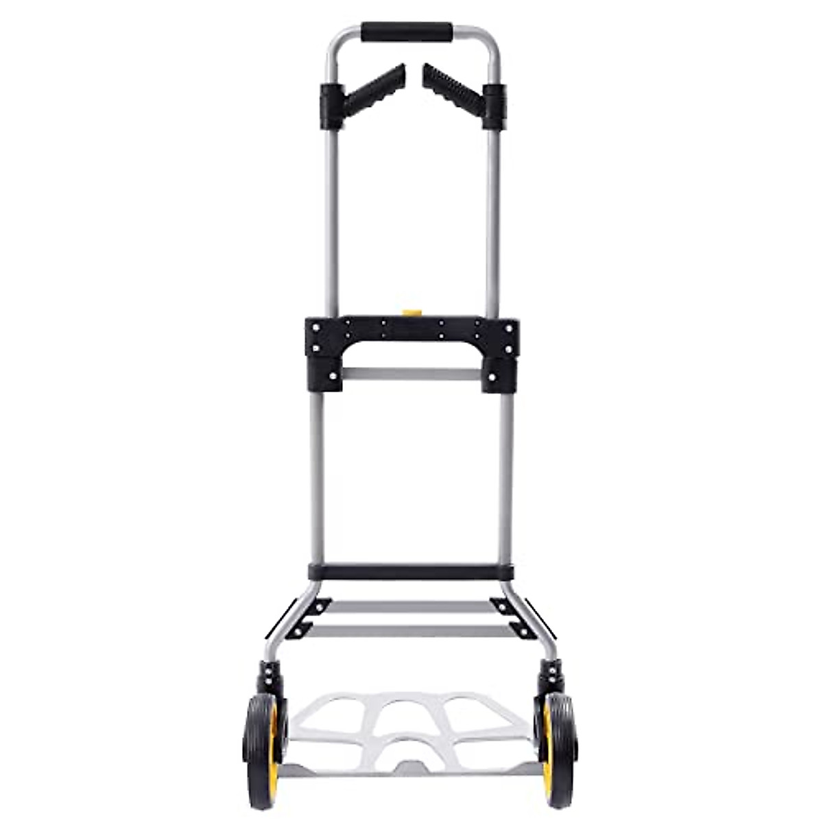 Folding Hand Truck and Dolly,264 Lb Capacity Heavy-Duty Aluminum Luggage Trolley Cart with Telescoping Handle and Wheels for Indoor Outdoor Moving Travel