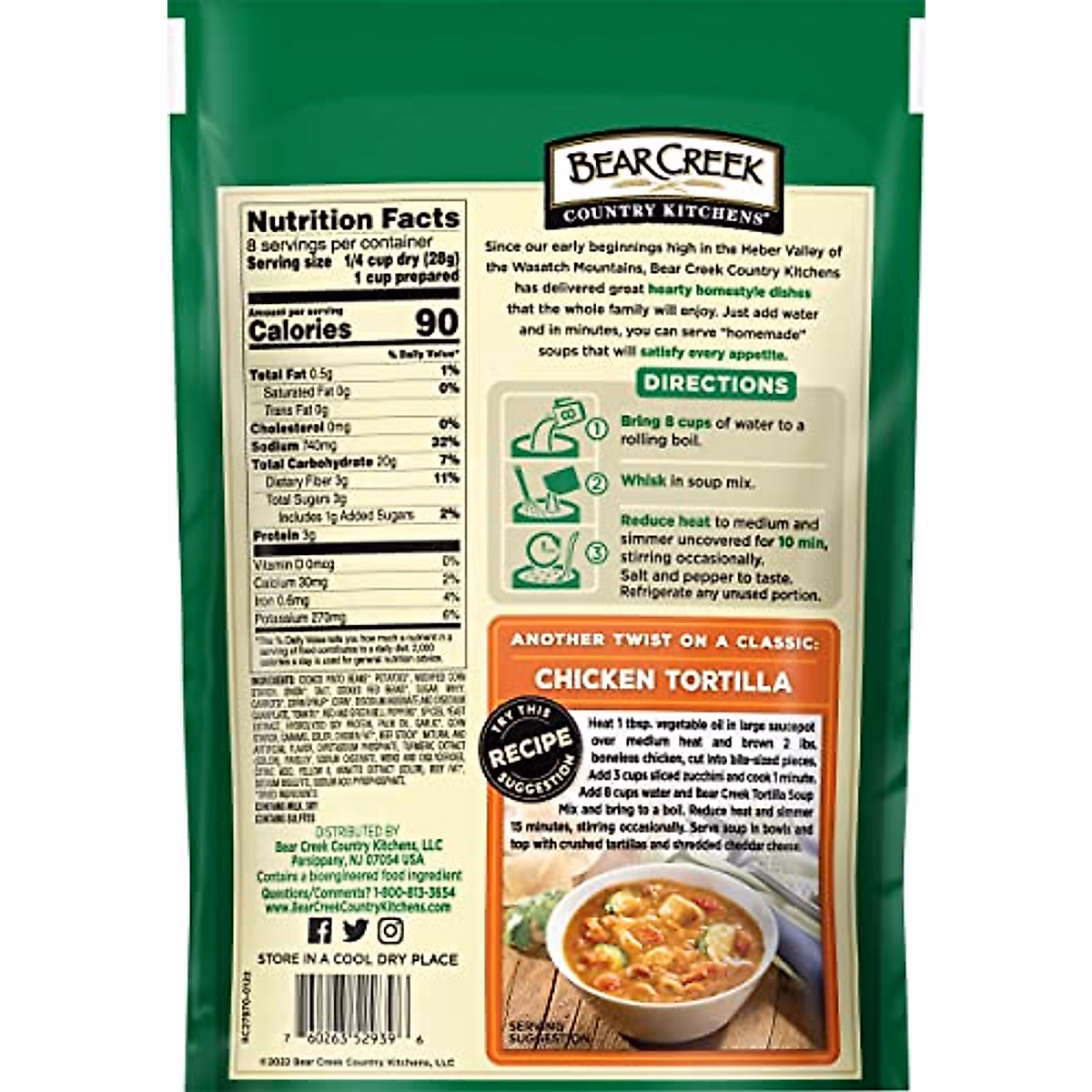 Bear Creek Soup Mix, Tortilla, 7.9 Ounce