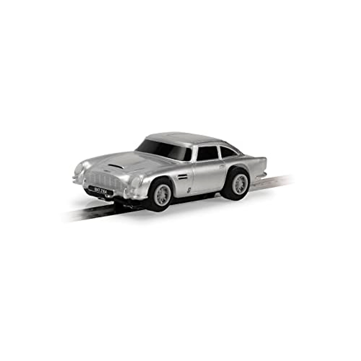 Scalextric Micro James Bond Goldfinger Aston Martin DB5 1:64 Slot Race Car G2221, Silver