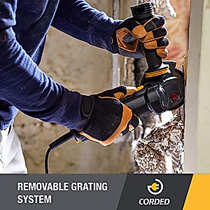 Cat DX37U 7A 4.5” Angle Grinder Tool, Anti-Vibration Metal Grinder, 4 1/2 Angle Grinder with Slim Body Design,Black, Yellow