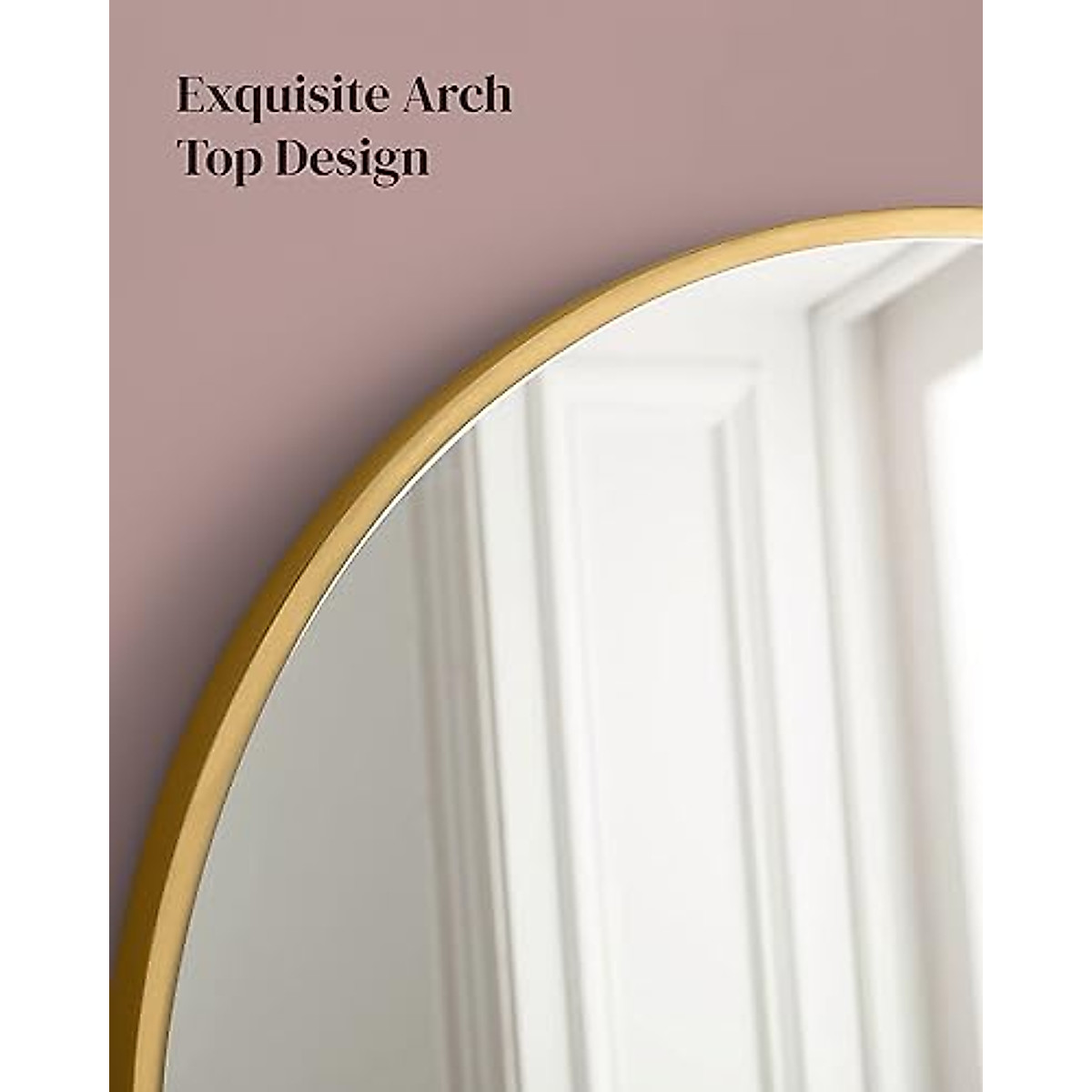 NARCISSUS Full Length Mirror Arched,64"x21",Dressing Mirror,Full Body Mirror Gold