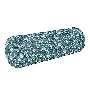 Vnurnrn Whales Pastel Colors Neck Support Pillow Round Neck Roll Bolster Cylinder Pillow Cervical Pillows Body Pillow for Leg Knee Back Head Support for Work Women Men Traveling Headrest