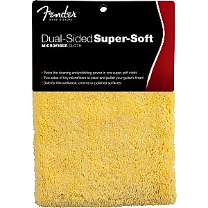 Fender Guitar Super Care Kit Bundle with Speed Stick String Cleaner, Custom Shop Deluxe Guitar Care System 4 Pack, Super-Soft Dual-Sided Microfiber Cloth, and Fender Factory Microfiber Cloth