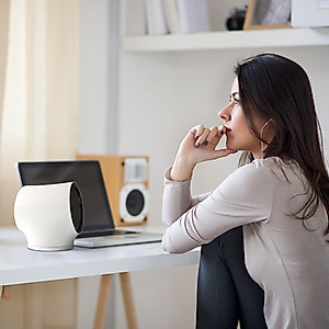 Elio Oscillating Space Heater for Indoor Use, 1000W Ceramic Portable Electric Heater up to 200 Square Ft, 3s Fast Safety Heat, Overheat + Tip-over Protection, 3 Temp Modes, for Home & Office (Alex)