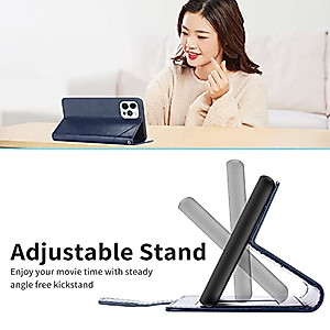 Fansipro Wallet Folio Case for Oppo RENO2 F, Premium PU Leather Slim Fit Cover for RENO2 F, 2 Card Slots, 1 Transparent Photo Frame Slot, Oil-Proof, Indigo [1 Piece]