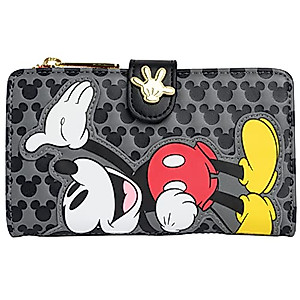 Loungefly Disney Mickey Mouse Faux Leather Wallet Snap Flap Clutch